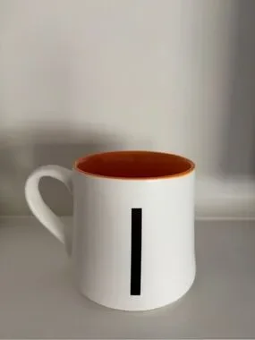 Indigo | Dining | Indigo White I Letter Mug With Orange Interior | Poshmark